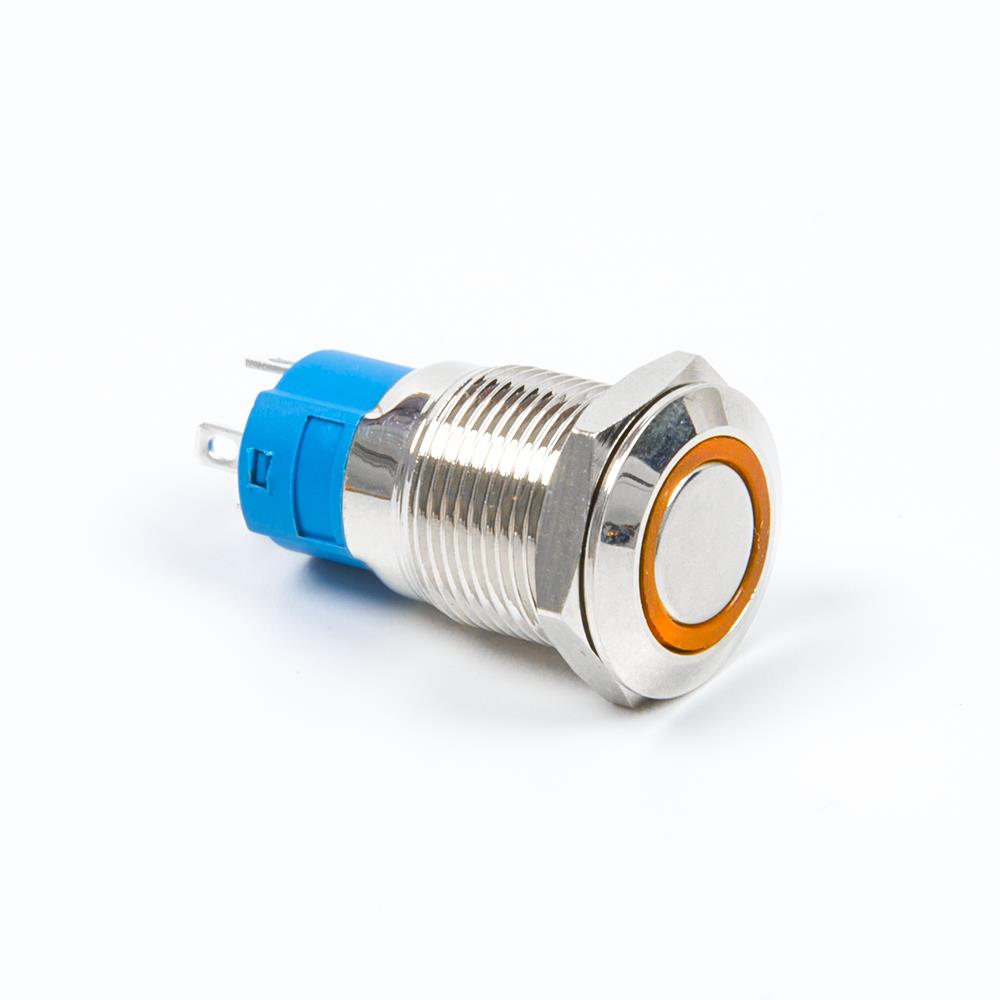 Su Geçirmez Self-Reset Metal Buton 12mm 12-24V