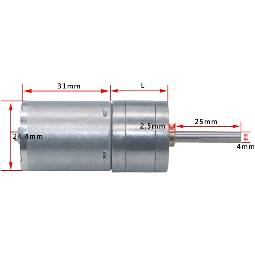 25GA-370 6V DC 77 RPM Redüktörlü Motor