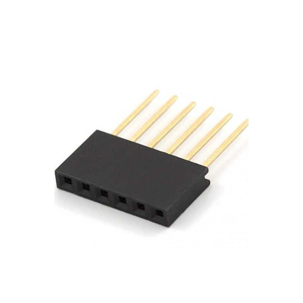 6 Pin 11 mm Uzunluğunda Stackable Dişi Header