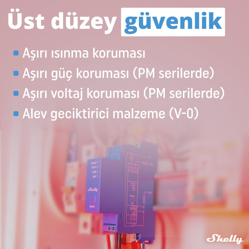 Shelly Pro 1 DIN Ray 1 Kanal Akıllı Röle