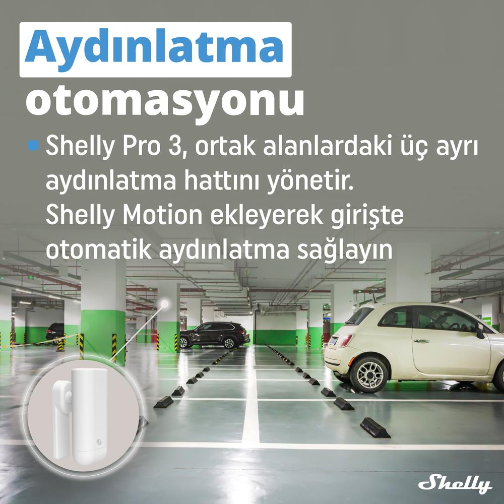 Shelly Pro 3 DIN Ray 3 Kanal Akıllı Röle