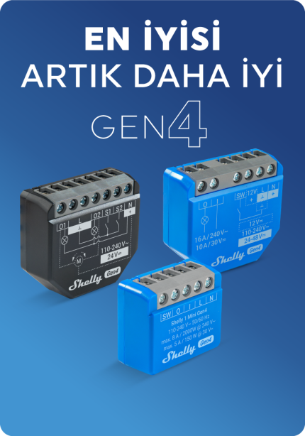 Shelly Power Strip 4 Gen4 Akıllı Çoklu Priz Siyah